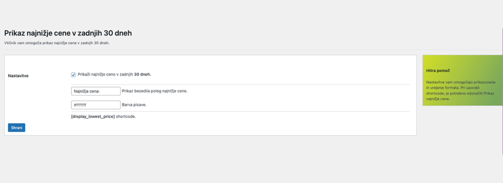 Naš novi Woo vtičnik: Najnižja cena v zadnjih 30 dneh - Wooninja.si